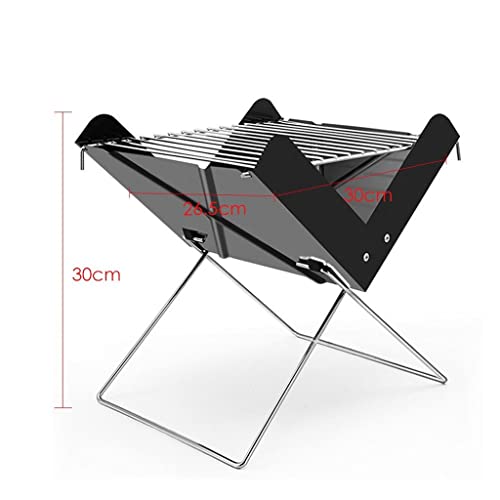 SLATIOM Stainless Steel Grill X-Shaped Foldable BBQ Stove Portable Barbecue Oven Outdoor Camping Picnic Charcoal Carbon Baking Grill
