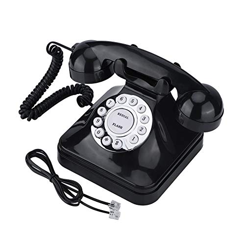 Push Button Phone, 1960'S Vintage Phones Landline for Home, Antique Desk Phone Telephones Land Line, Retro Telephone with Rotary Dialler