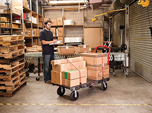 Rubbermaid Commercial Products Heavy-Duty Platform Truck Cart, 1000 Pound Capacity, 24 x 48 Platform, Black (443600BK)