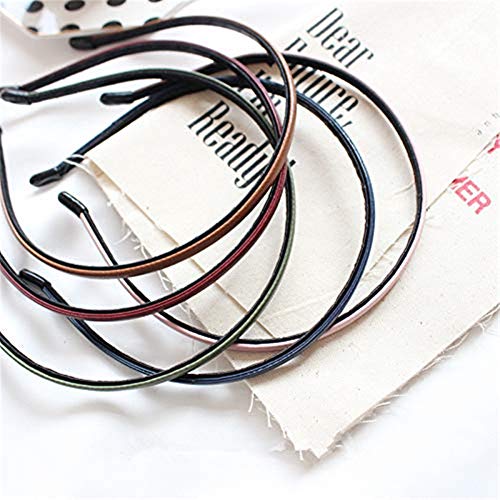 kydely,Cute Solid Simple Leather Covered Party Headband Hair Bows Hair Loop Clasp Glitter Hairbands for Women and Girls