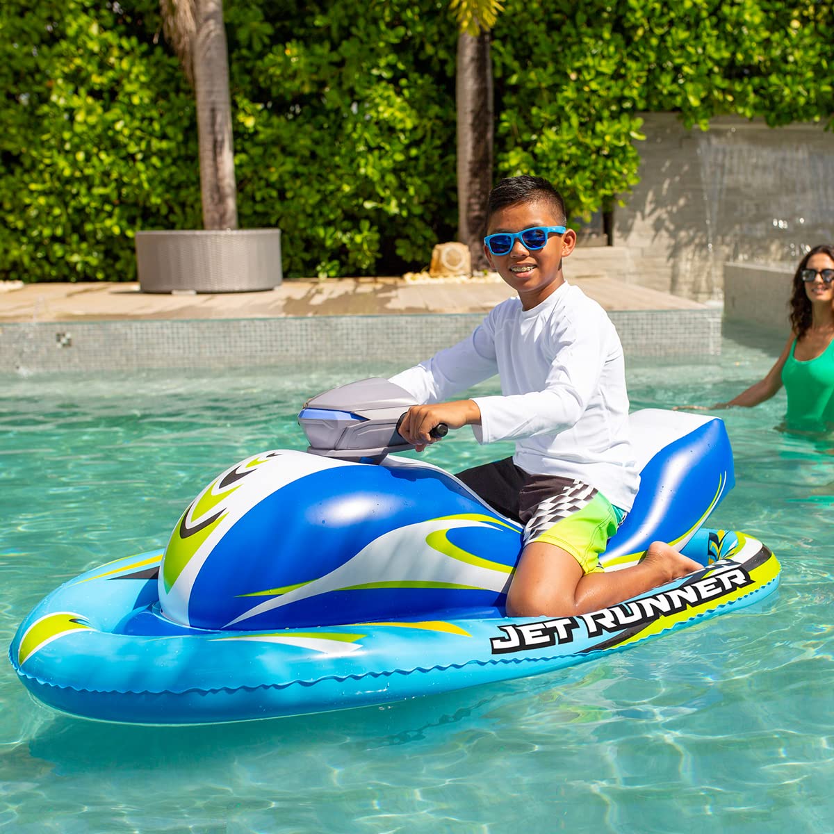 PoolCandy Jet Runner Motorized Pool Toy - Battery Powered Pool Float for Kids Ages 8-12