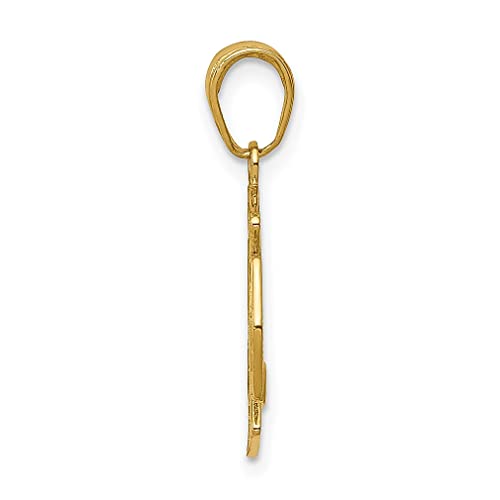 IceCarats 14K Yellow Gold Small Saint Florian Necklace Charm Pendant 23.7mm x 15.5mm Only
