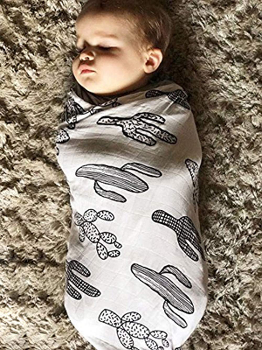 SANNIX Muslin Swaddle Blanket Cotton Baby Swaddle Wrap Burping Cloth Stroller Cover Pink Girl Baby Blanket