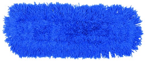 Rubbermaid Commercial Products Twisted Loop Dirt Mop Head Replacement, 24-Inch, Blue, Protective Fibers to Avoid Dirt, Wet Mop For Floor Cleaning Office/School/Stadium/Lobby/Restaurant