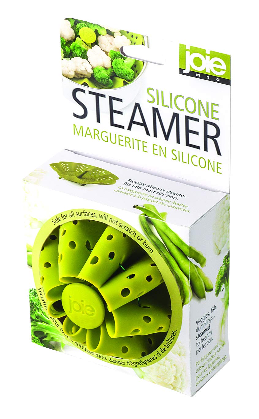 MSC International Joie Silicone Vegetable Food Steamer, Adjustable and Collapsible, Expands to 9-Inches