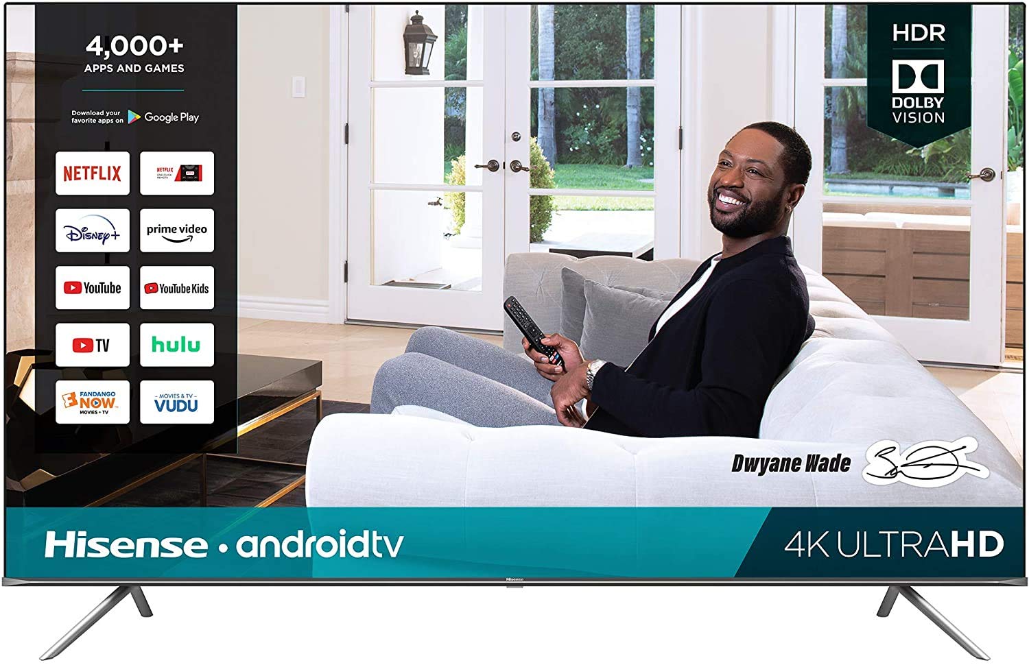 Hisense 85H6570G 85-Inch 4K Ultra HD Android Smart TV with Alexa Compatibility (2020) 2.0 Channel Sound Bar Home Theater System with Bluetooth (Model HS205)