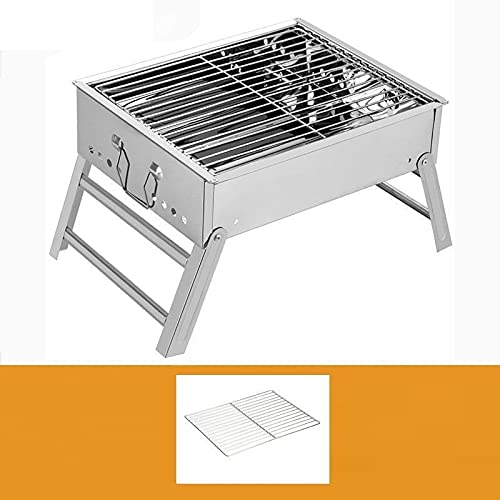TKFDC BBQ Grill Personal DIY Barbecue Shelf Outdoor Camping Barbecue Grill Charbroiler 1~2 Person Use Smaller (Size : Style1)