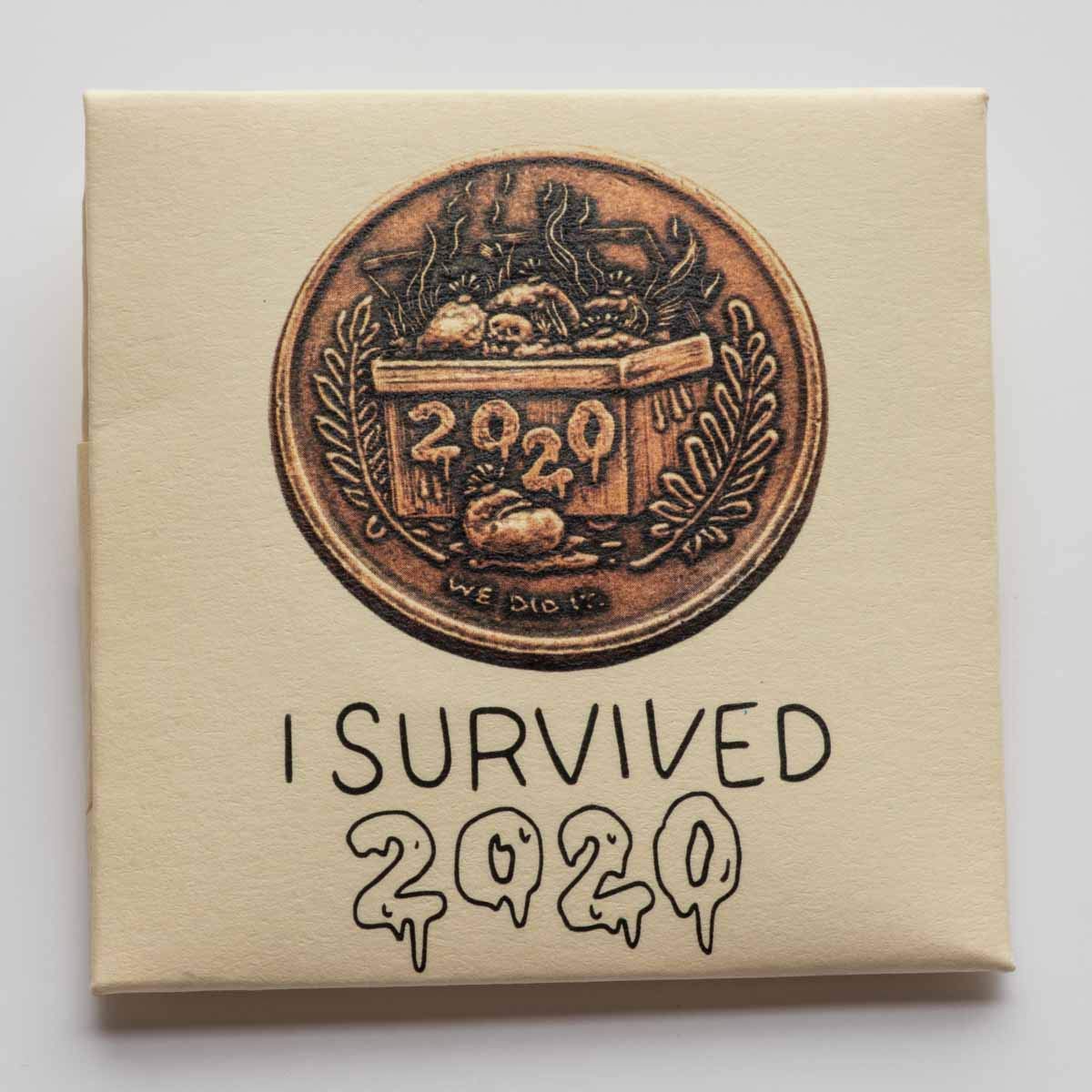 I Survived 2020 Copper Coin - Dumpster Fire Reminder Token