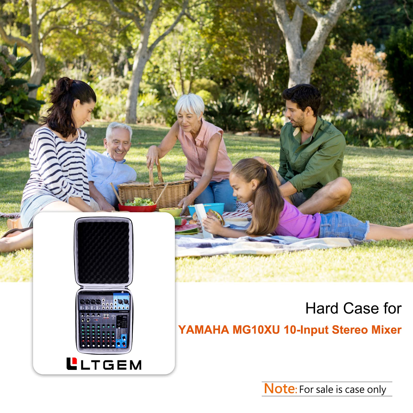 L LTGEM EVA Hard Case for YAMAHA MG10XU or MG10 or MG06 10-Input Stereo Mixer - Travel Protective Carrying Storage Bag