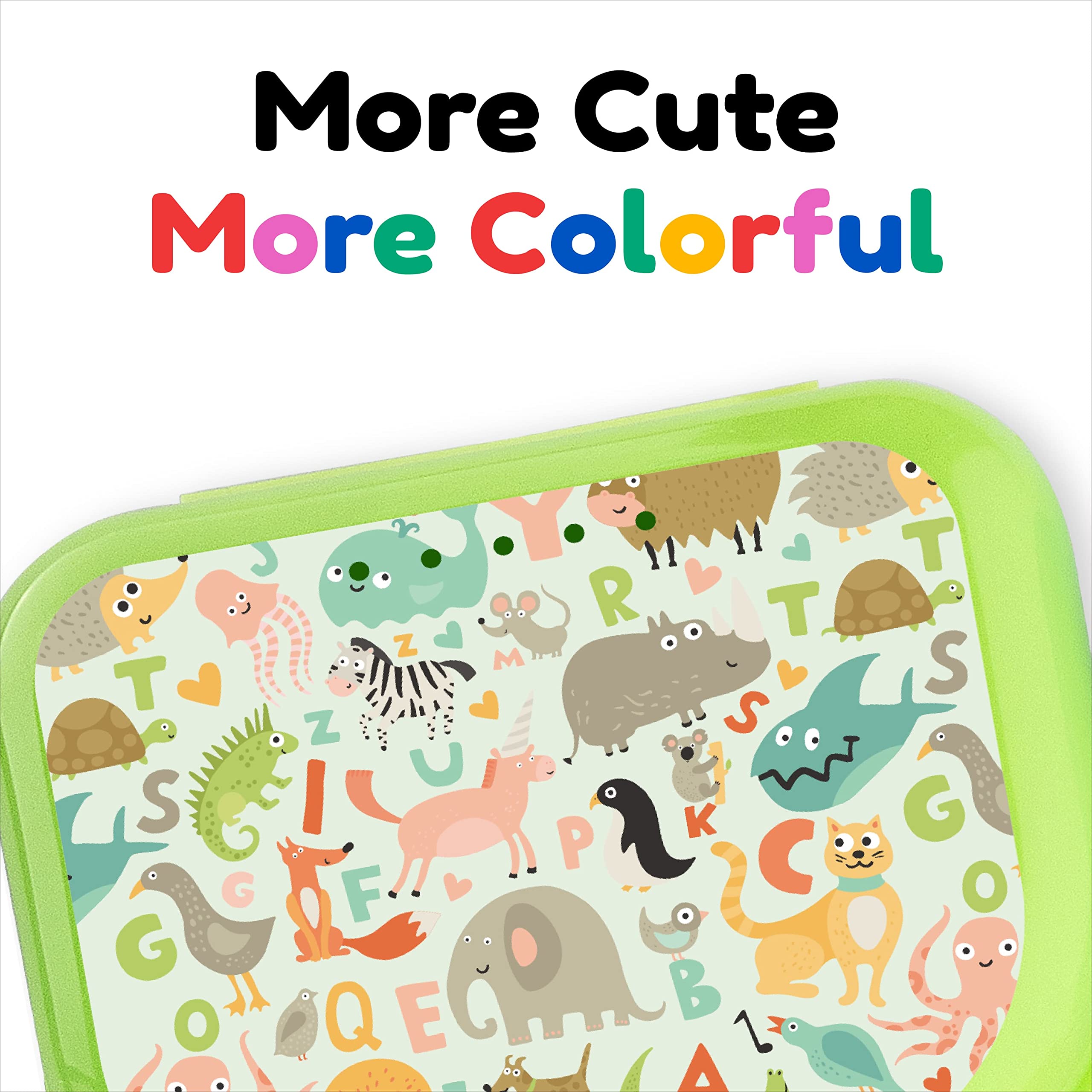 Retainer Cases Cute, Retainer Holder Case 1 Pack, Aligner Case with Funny Cartoon, Night Guard Case with Animals Patterns (Green)