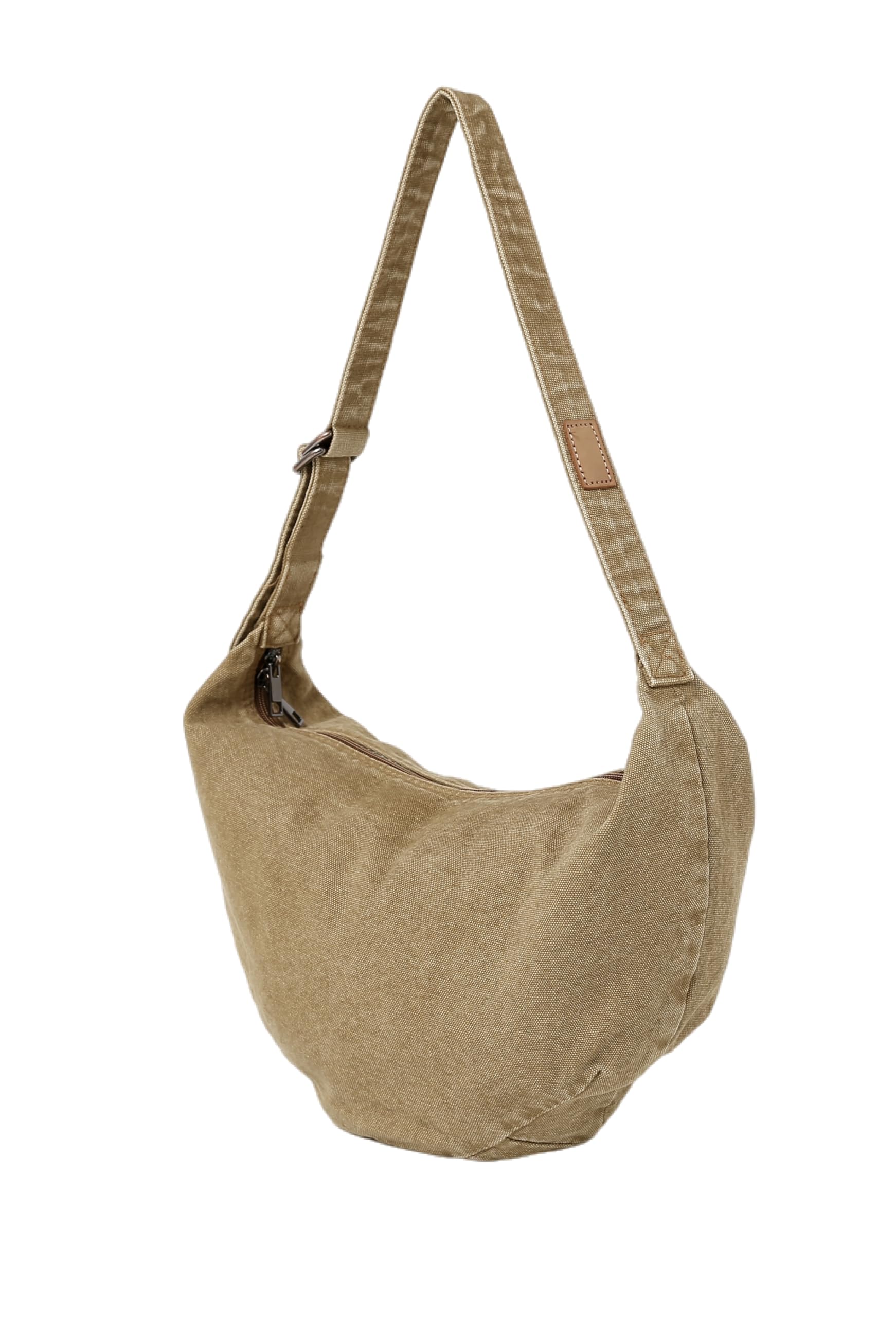 Jeelow Heavy Duty Canvas Tote Shoulder Bag Purse Handbag For Women With Pockets For Men Women (Medium Brown)