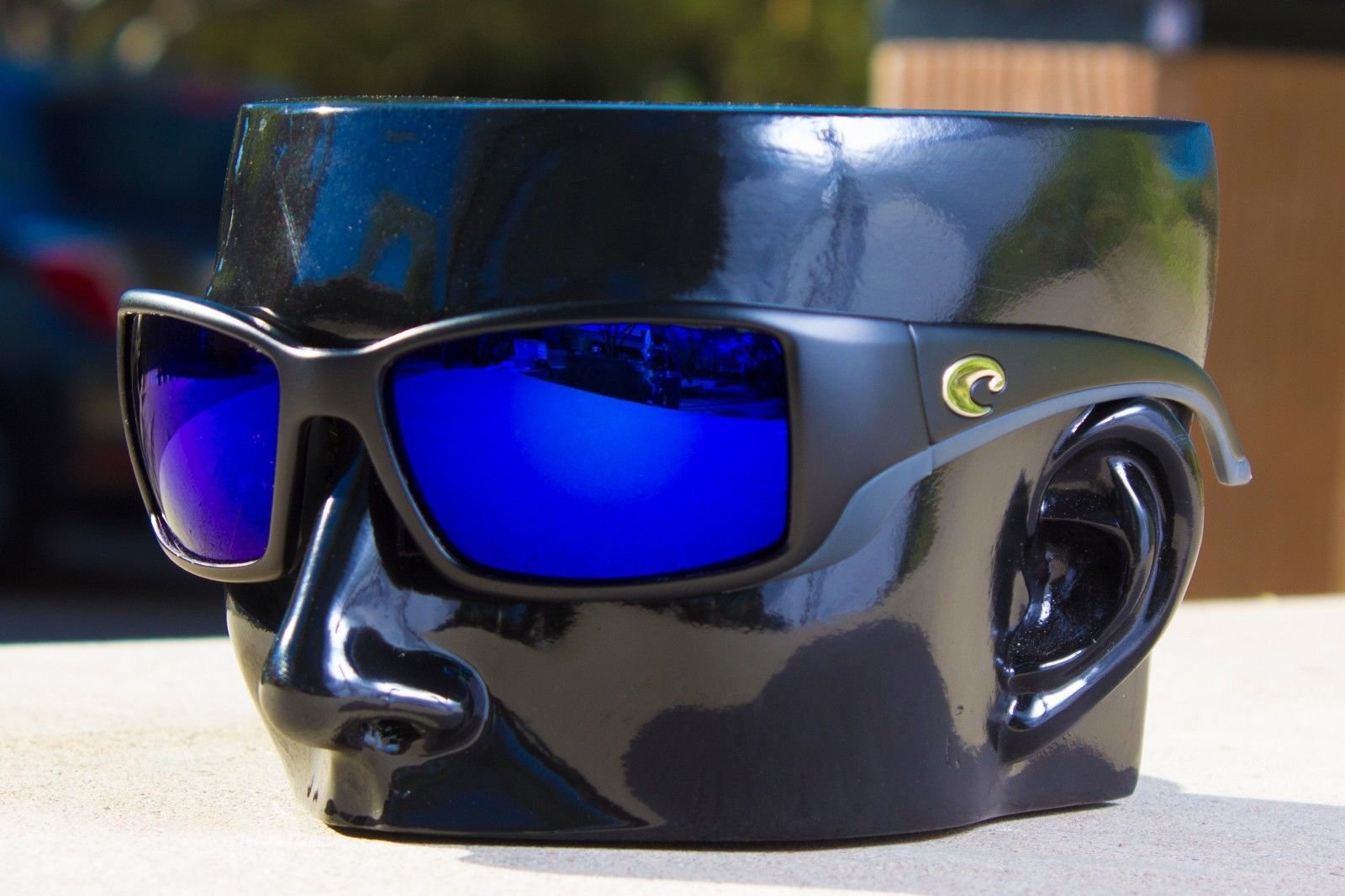 IKON LENSES Polarized Replacement Lenses Fits Costa Del Mar Blackfin Sunglasses (Deep Blue Mirror)
