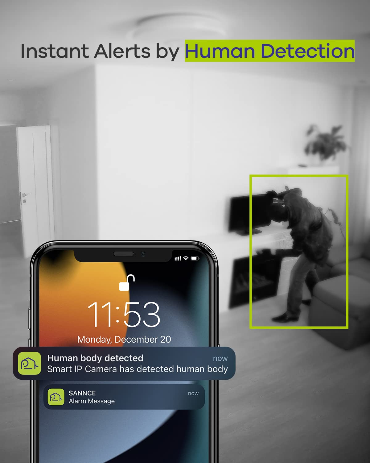 SANNCE IP Camera WiFi Pan Tilt Smart Security Camera, 1080P Indoor Pet Baby Elder 360° Camera with Two-Way Audio, Human Motion Detection, One-Touch Alarm, Cloud & SD Card Storage, Works with Alexa