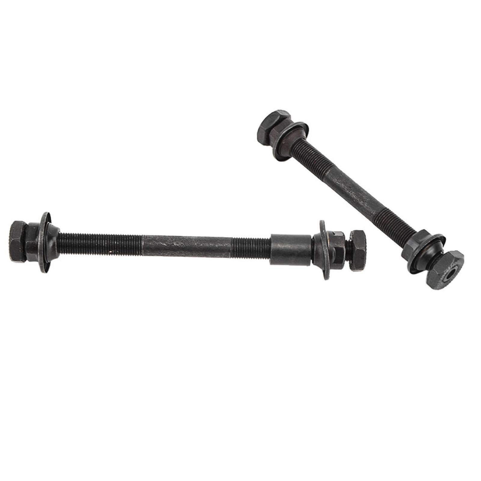 Liccx Durable Steel Front axle Rear axle,1 Pair Front and Rear Shaft,Hollow Hub Front and Back Axles Bike axles Bicycle Supplies