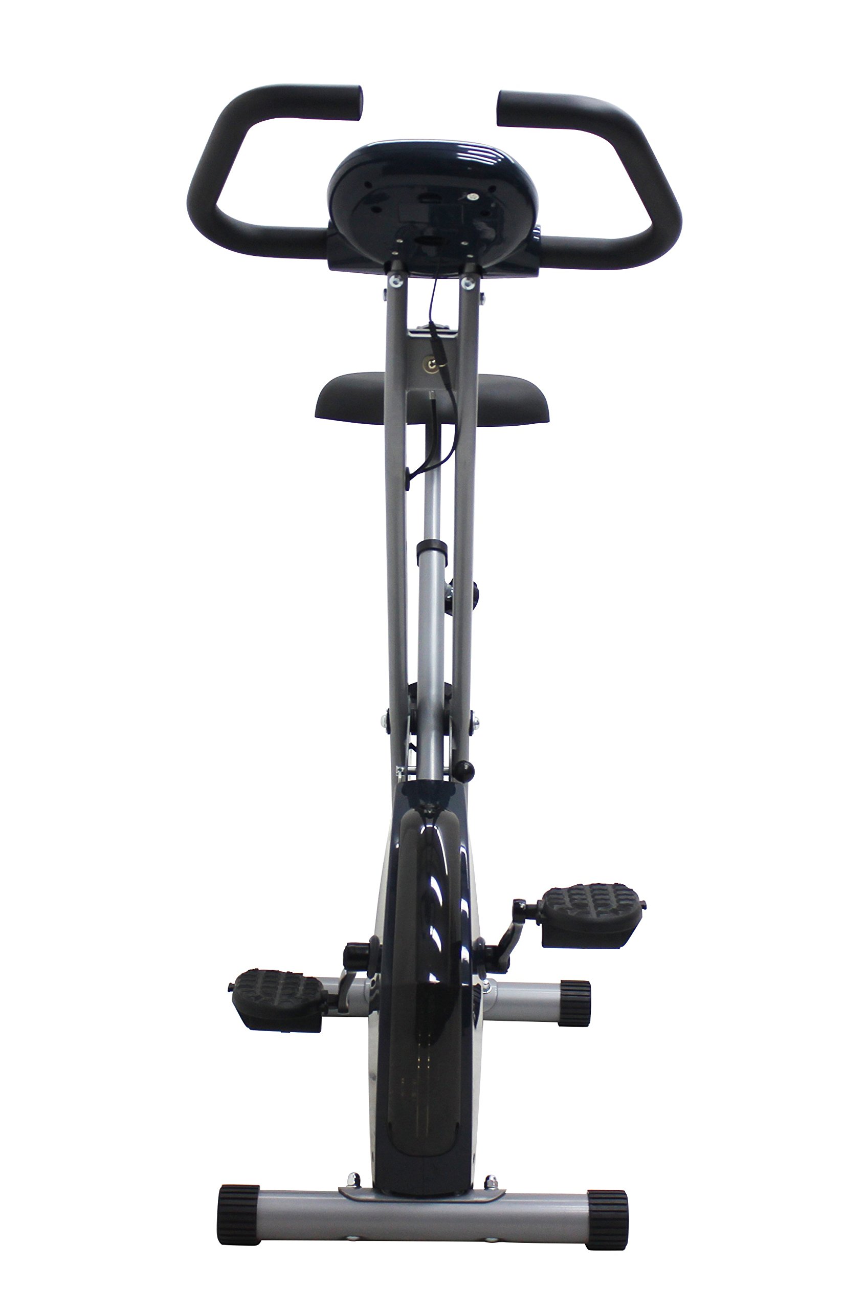 iLIVING USA Folding Upright The X-Bike with Calorie Counter, Grey