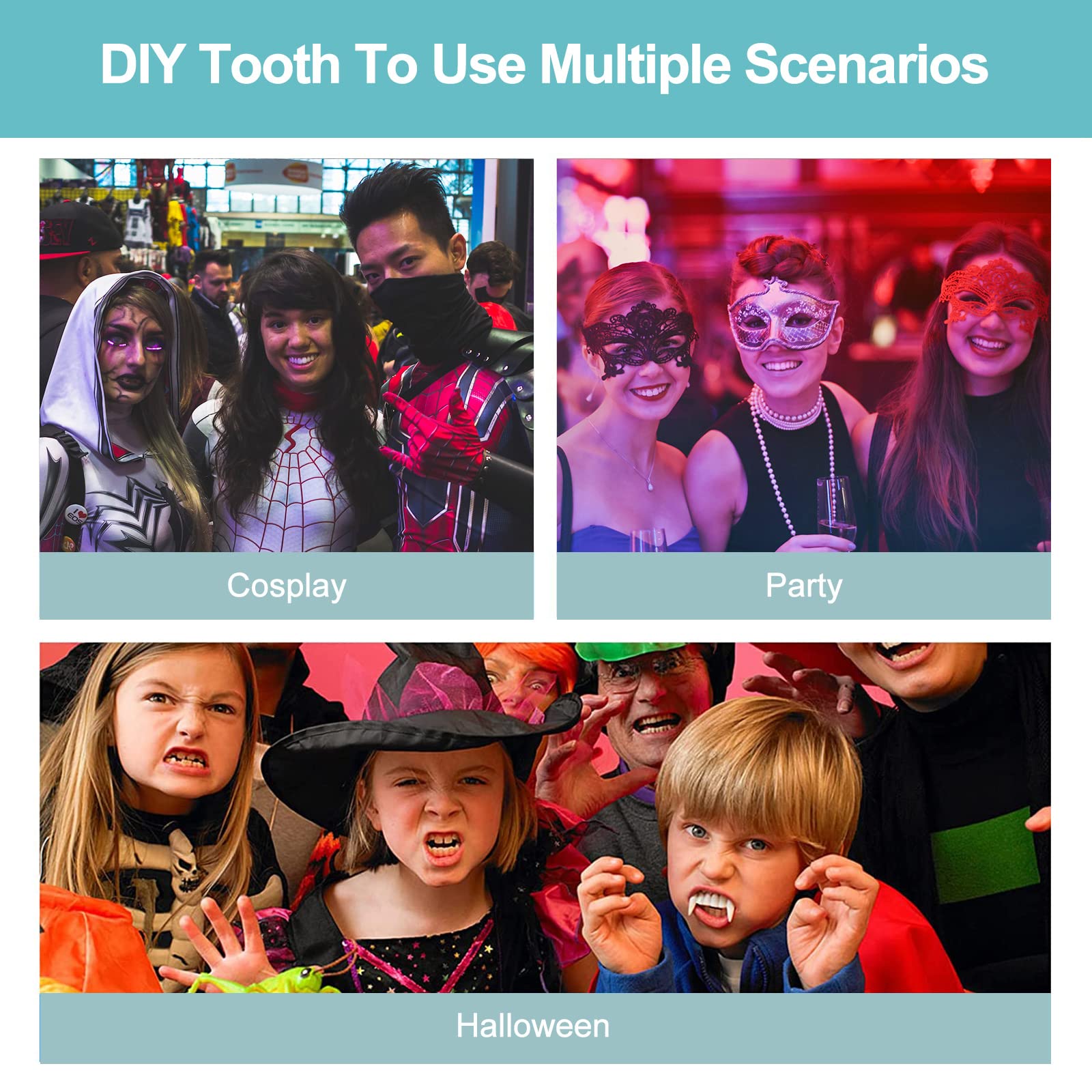 Temporary Tooth Repair kit for Filling The Missing Broken Tooth and Gaps-Moldable Fake Teeth and Thermal Beads Replacement Kit