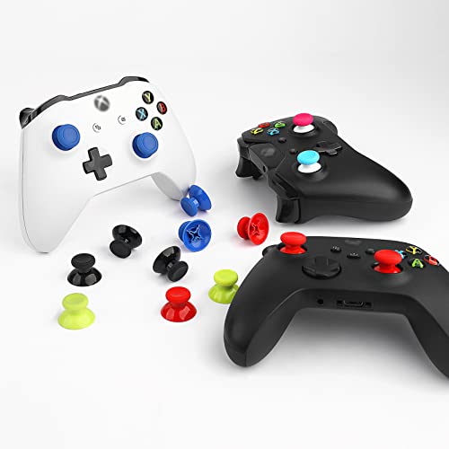 TOMSIN Replacement Joysticks for Xbox One Series X/S Controller,4PCS True Rubberized Thumbsticks Repair Kit for Xbox One Wireless Controller(Black)