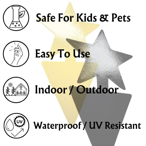 Super Nova & Co. 30pk Sticky Fruit Fly Traps Star-Shaped Indoor Plants Outdoor Garden Double-Sided Adhesive Flying Gnat Insect Pest Management Catcher Non Toxic Odorless Waterproof UV-Resistant 3x5β