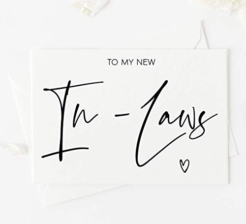 Parents in Law Wedding Day Card, To My New In Laws, Mother In Law Gift, Father in Law Card