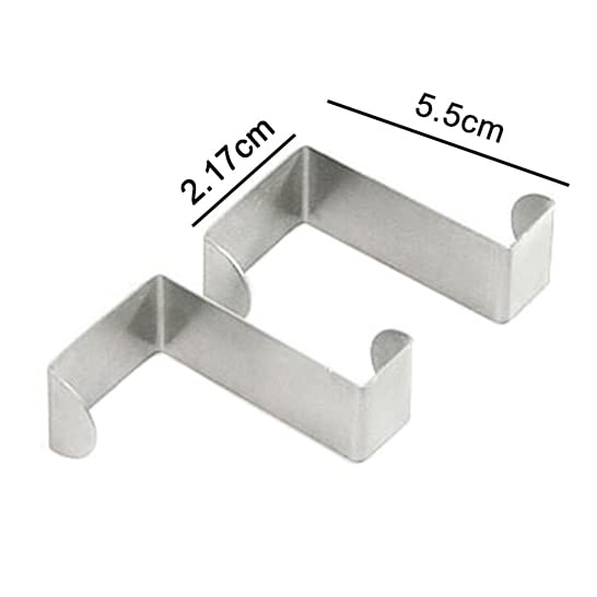 Vermon 2Pcs Multi-Use Potty and Utility Hook, Hooks for Hanging to Hang Over Toilet Tank Or Door, High Durability Space-Saving Metal Storage Hook, Punch Free Towel Clothes Storage Hooks 2pcs
