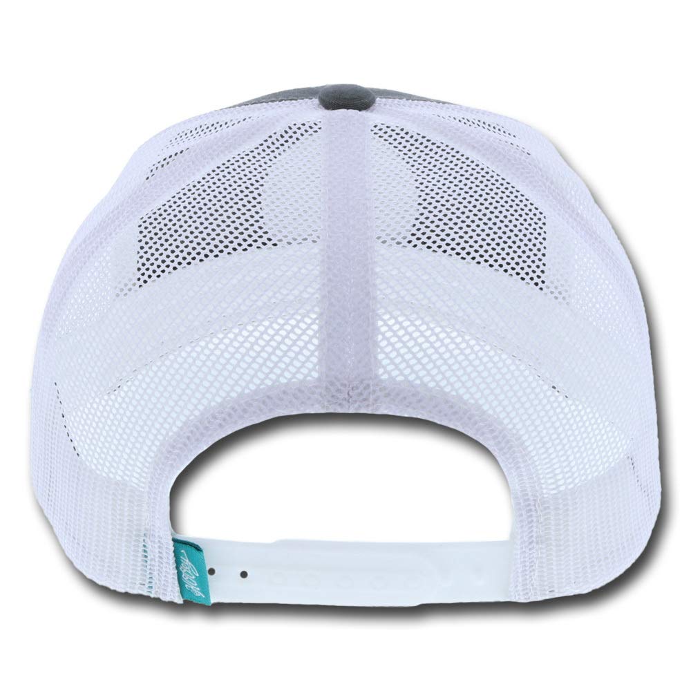 HOOEY Men's Grey and White Element Habitat Circle Patch Mesh-Back Ball Cap Grey One Size