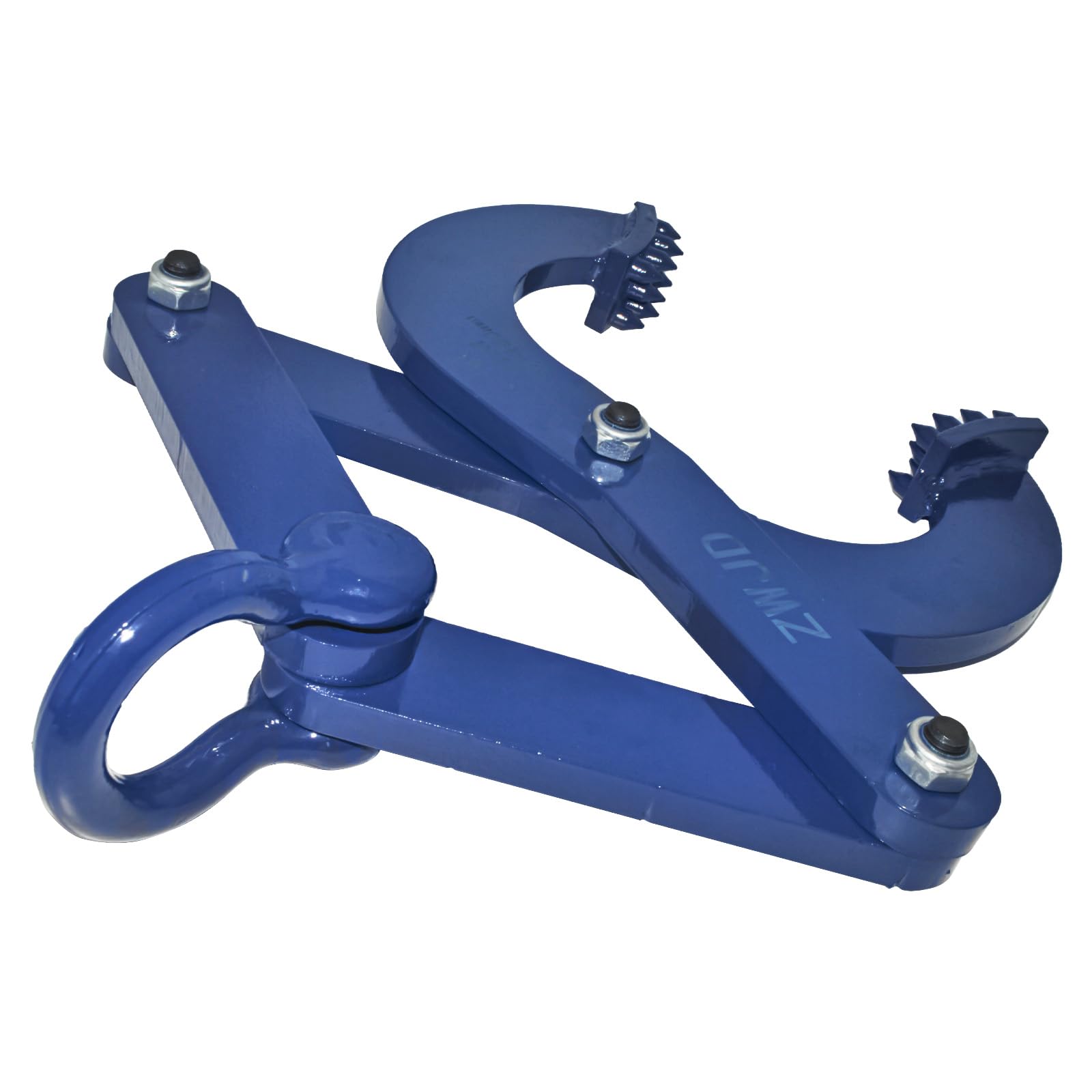 Pallet Puller Clamp 2T/4409LBS Pallet Jack Puller Steel Single Scissor Hook Puller, 8 Inch Jaw Opening Pallet Grabber Heavy Duty Forklift Material Handling Stump Puller Pulling Hoisting Wood