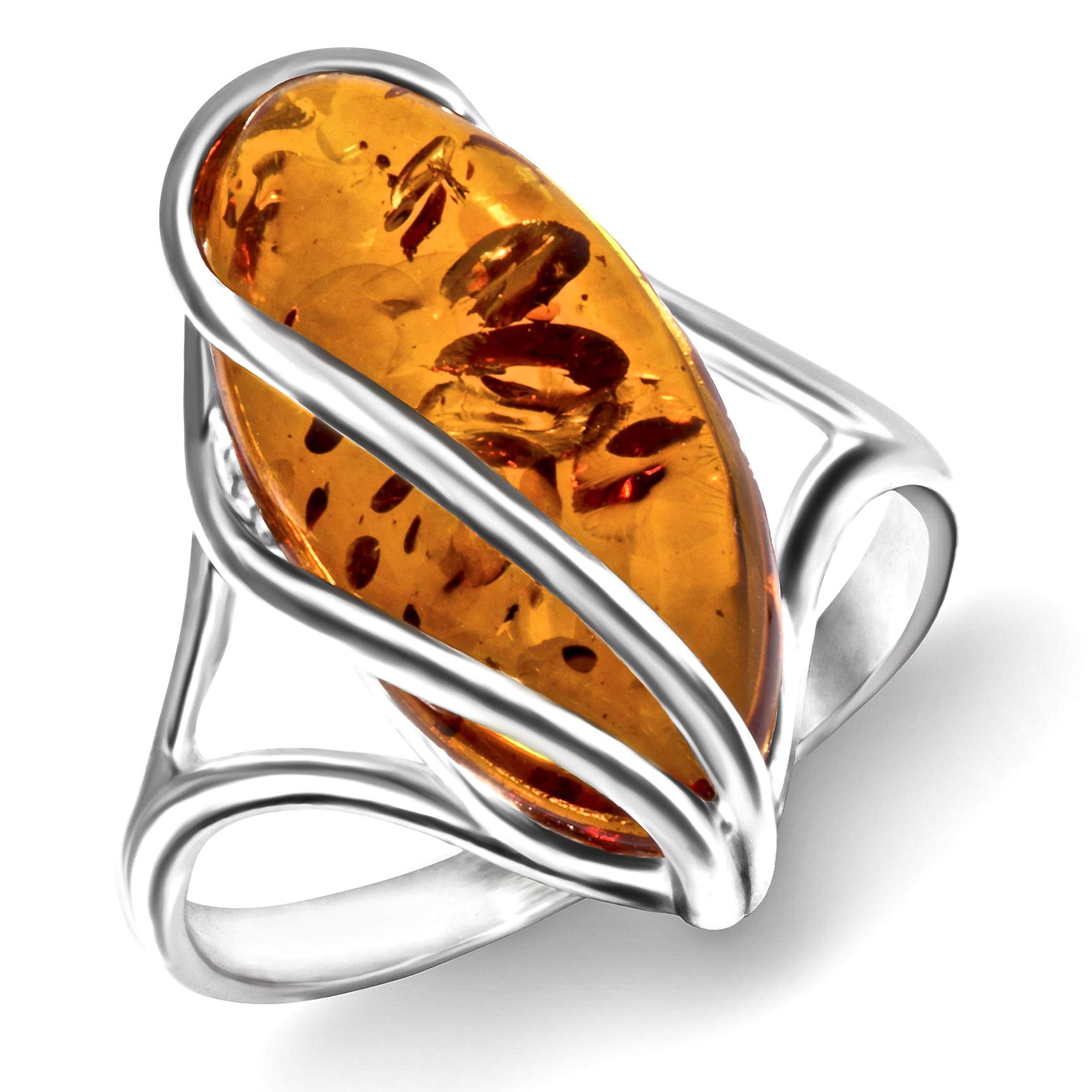 Ian and Valeri Co. Amber Collection and Sterling Silver Designer Ring