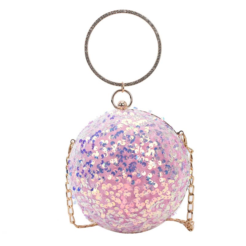 Purses and Handbags for Women Bag Sequins Solid Color Tote Chain Girl's Crossbody Bag