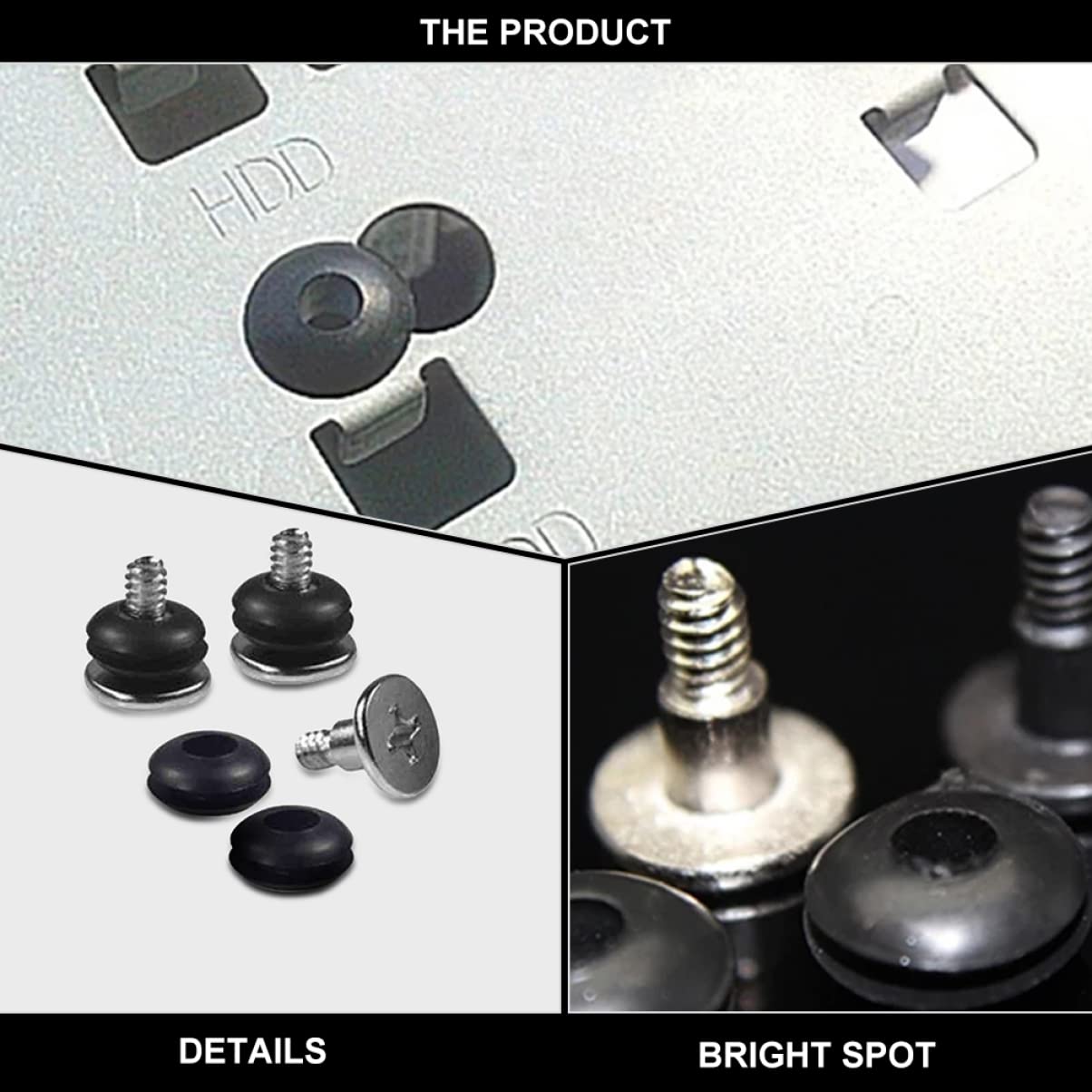 SOLUSTRE 40 Pcs Hard Disk Damping Screw Computer Screws Hard Drive Screws Laptop Stand Computer Cases Standoff RGB Computer case Hard Drive Repair Screw Computer Hard Drive Screw Electronic