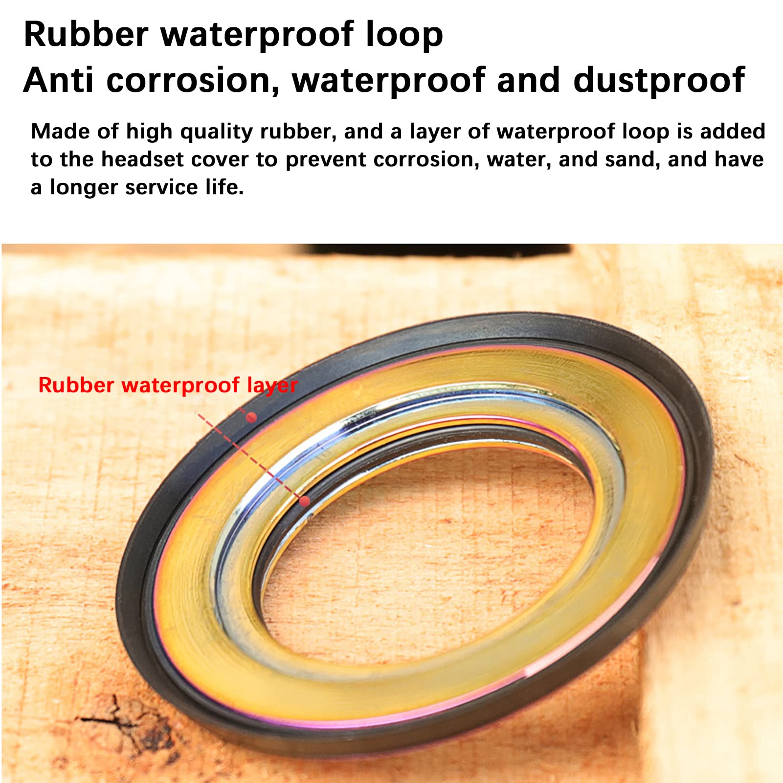 Pilipane Bikes Headset, Road Bikes Double Bearings Headset, Mountain Bikes Headsets Bikes Bearing Headset, 28 6x44β44x39 8mm Straight Tapered Tube Headset