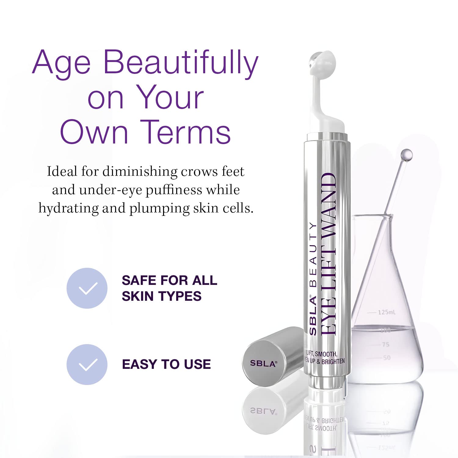 SBLA Eye Lift Wand: Advanced Anti-Aging Serum for Eyelids, Lifting Creases & Hooded Skin, 0.5 Fl Oz