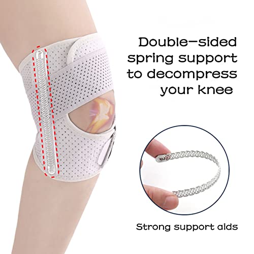 MEJORMEN Knee Brace Support with Side Stabilizers, Adjustable Breathable Knee Stabilizing Brace for Meniscus Tear, Arthritis, Tendonitis, Injury Recovery - Pack of 1