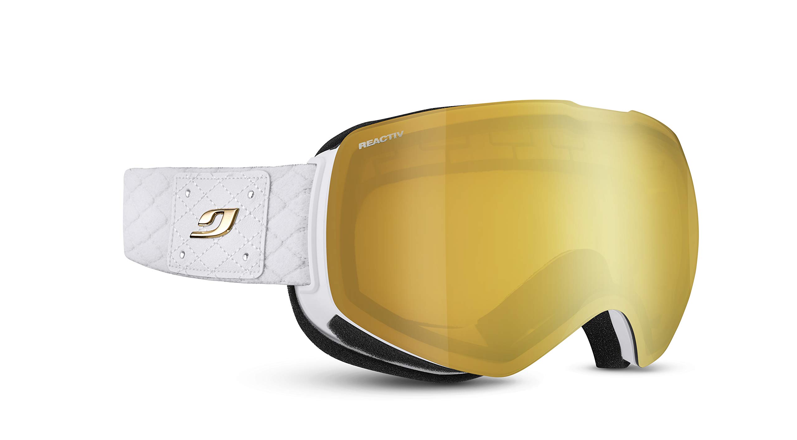 Julbo Shadow Snow Goggles, Black/Army Frame - REACTIV 2-4 Polarized Brown Lens w/Blue Mirror