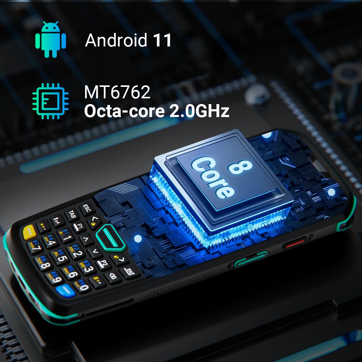 Tera Android 11 Barcode Scanner PDA: HS7 Scan Engine 26 Keys IP67 Rugged 4+64GB 5100 mAh Battery QC 3.0 Fast Charge 4β Touch Screen Mobile Terminal for Warehouse Inventory Scanner P400