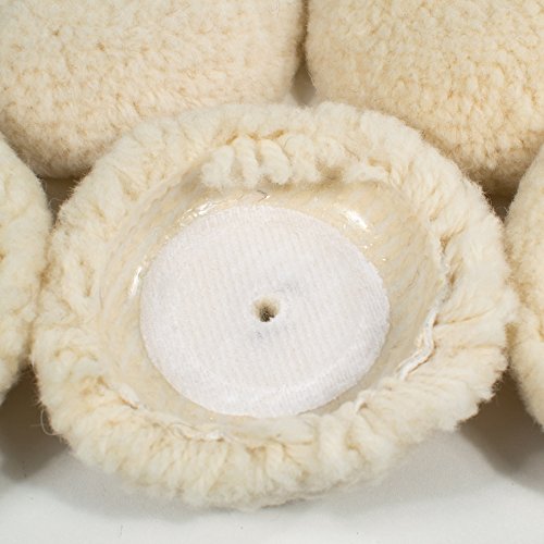 TGR - 3" 100% Wool Buffing Pad with Curved Edge for Heavy Cutting - Made in USA (5)