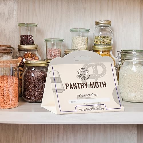 Pantry Moth Glue Traps for House Pantry, Pantry Moth Traps for Food and Cupboard Moths, Pantry Moth Trap 4-Pack, Pantry Moth Traps with Pheromones Premium Indian Meal Moth Traps for Kitchen