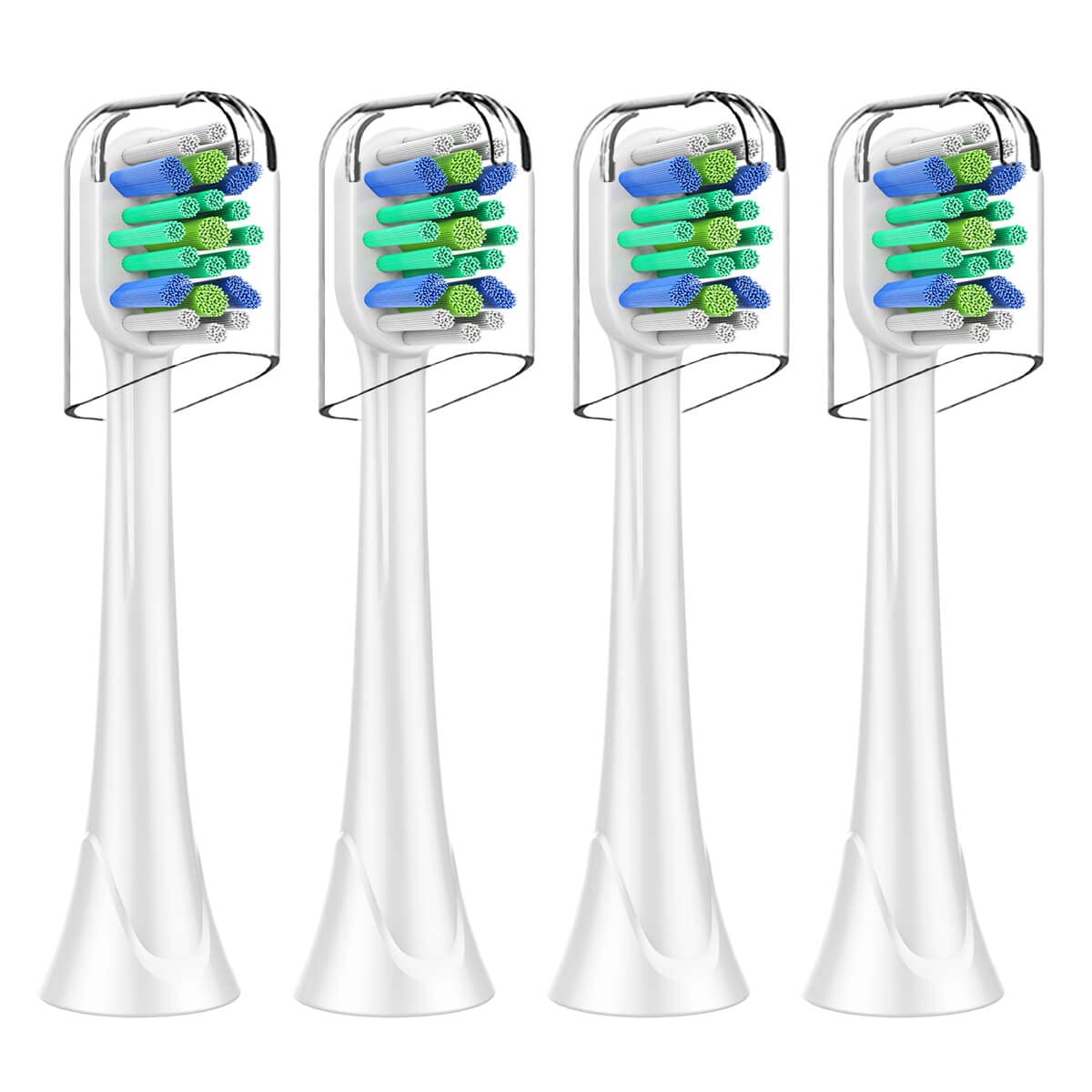 Replacement Toothbrush Heads Compatible with Philips Sonicare Replacement Heads, 4 Pack, Electric Brush Head for Sonic Care DiamondClean HX3x/6x/9x with Hygienic Cap