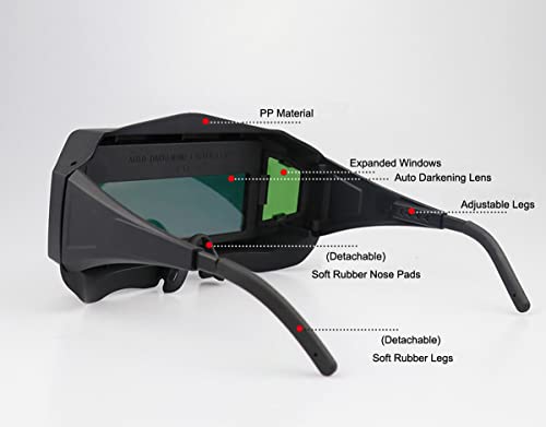 Panoramic View Welding Glasses True Color Auto Darkening Welding Goggles Welder Safety Eye Protection Mask Helmet Accessories