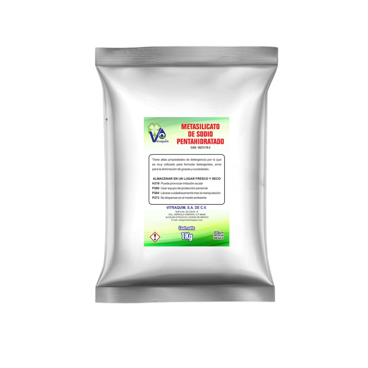 Vitraquim Sodium Metasilicate Pentahydrate (1 kilo)