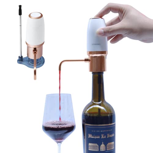 SYNWONG Electric Wine Aerator Pourer Automatic Wine Dispenser – Effortless One-Button Pouring and Enhanced Flavor at Your Fingertips, Great Gift for Wine Assesory Lovers
