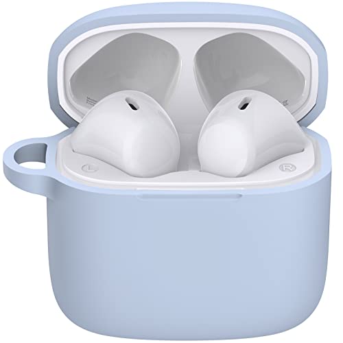 TOZO A3 WirelessâEarbuds Bluetooth 5.3 Half in-Ear Lightweight Headsets White & TOZO A3 Protective Silicone Case Blue