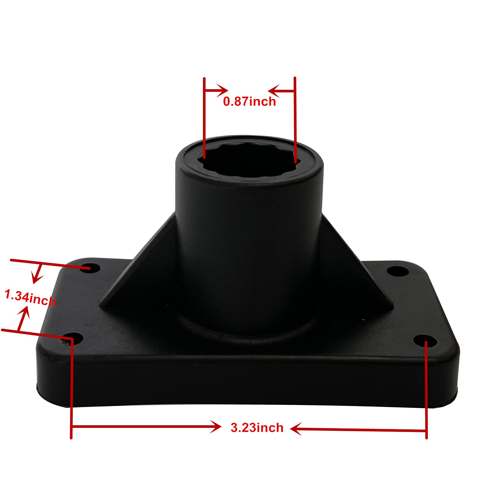 HiUmi Adjustable Rotatable Plastic Fishing Rod 3 Mount Rack Holder Bracket Boat Canoeing Rowing Mount Kit Kayak Side Rod Holder (1)