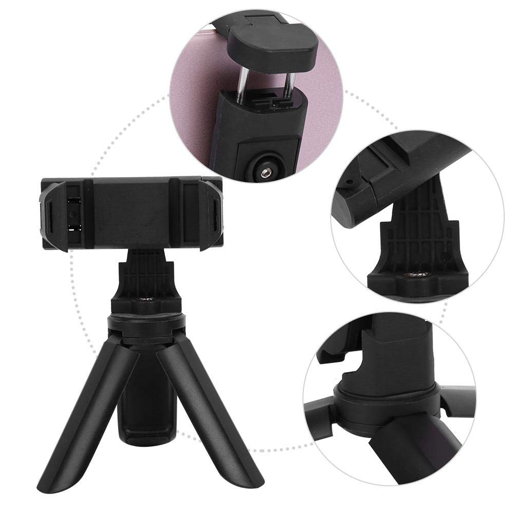 LYSOZ Phone Tripod,Ball Head Tripod,Mini Foldable Desktop Tripod Stand with Detachable 360° Rotatable Phone Clip,Used for Action Camera,DSLR Camera