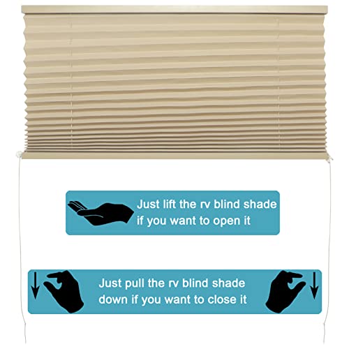 RV Blinds Shades for Window, RV Pleated Shades RV Camper Blinds and Shade for RV Camper Travel Trailers Motorhome 32" W x 24" L
