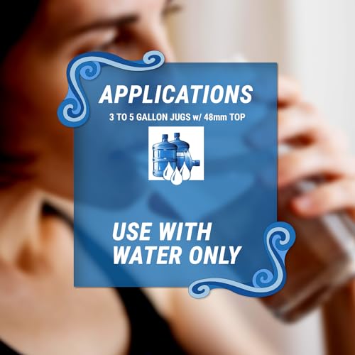 TERA PUMP TRDNC100 Reusable NO-Splash Cap for 5 Gallon Water Bottle and Water Dispensers Without Probe