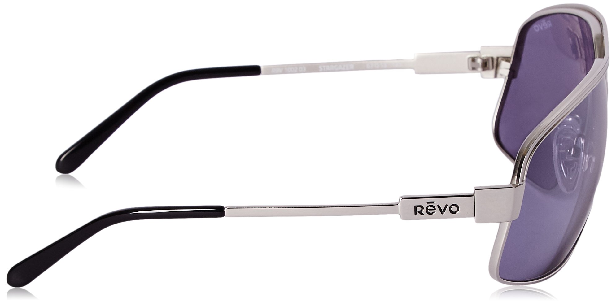 Revo Unisex RB 1002 Bono Collection Stargazer Aviator Polarized UV Protection Sunglasses , Chrome Frame, Lavender Lens