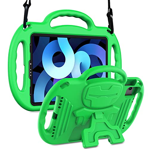 SUPNICE Case for iPad Air 5th Generation(2022)/iPad Air 4th Generation(2020) 10.9 inch/iPad Pro 11, Shoulder Strap, Shockproof Handle Stand Kids Case for 10.9 inch iPad Air 5/Air 4 /Pro 11, Green
