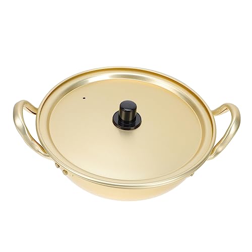 Tofficu 1pc Korean Ramen Pot Stainless Steel Cookware Gas Stove Portable Asian Noodles Soup Pot Rapid Noodle Cooker Instant Ramyun Hot Pot Aluminum Noodle Pot Instant Noodle Pot Quick Heat