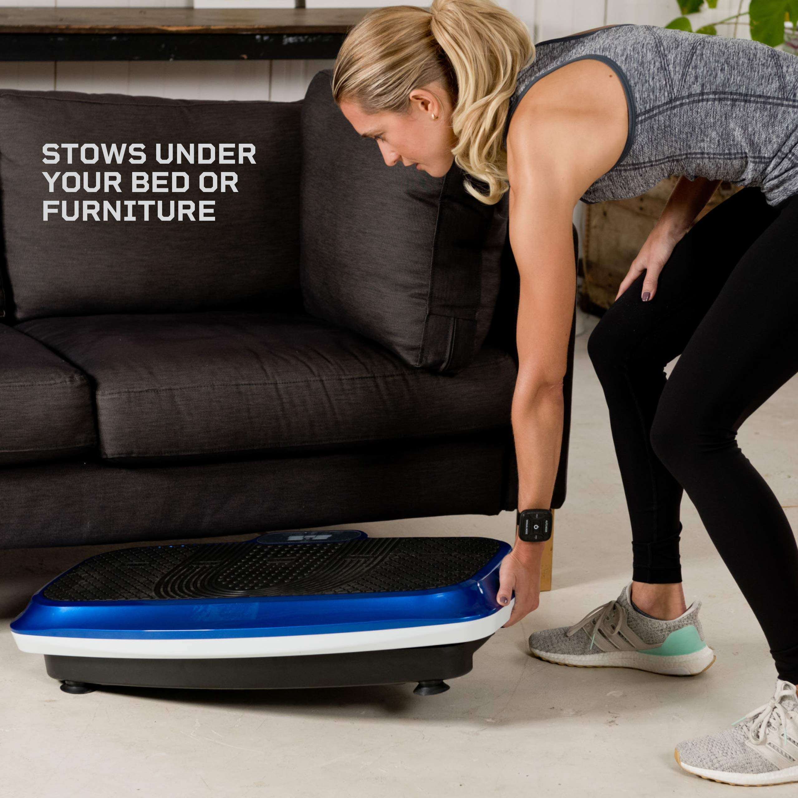 LifePro 3D Vibration Plate Exercise Machine - Dual Motor Oscillation, Pulsation 3D Motion Vibration Platform - Full Whole Body Vibration Machine for Home Fitness (Blue)