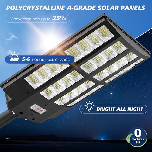 WYWNA 2PACKS 5200W Solar Street Lights Outdoor and 4PACKS Solar Lights Outdoor Waterproof